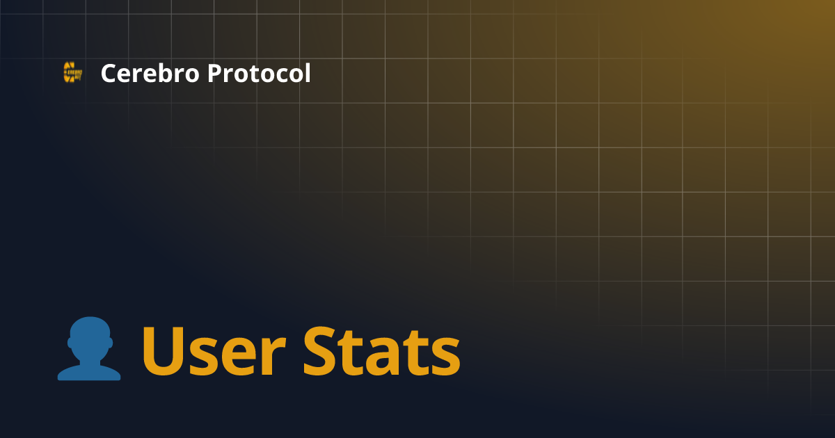 👤 User Stats | Cerebro Protocol