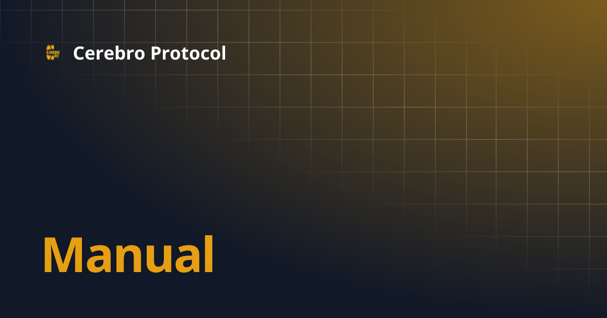 Manual | Cerebro Protocol